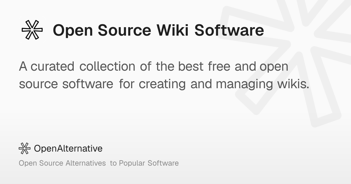 Best Open Source Wiki Software (2026)