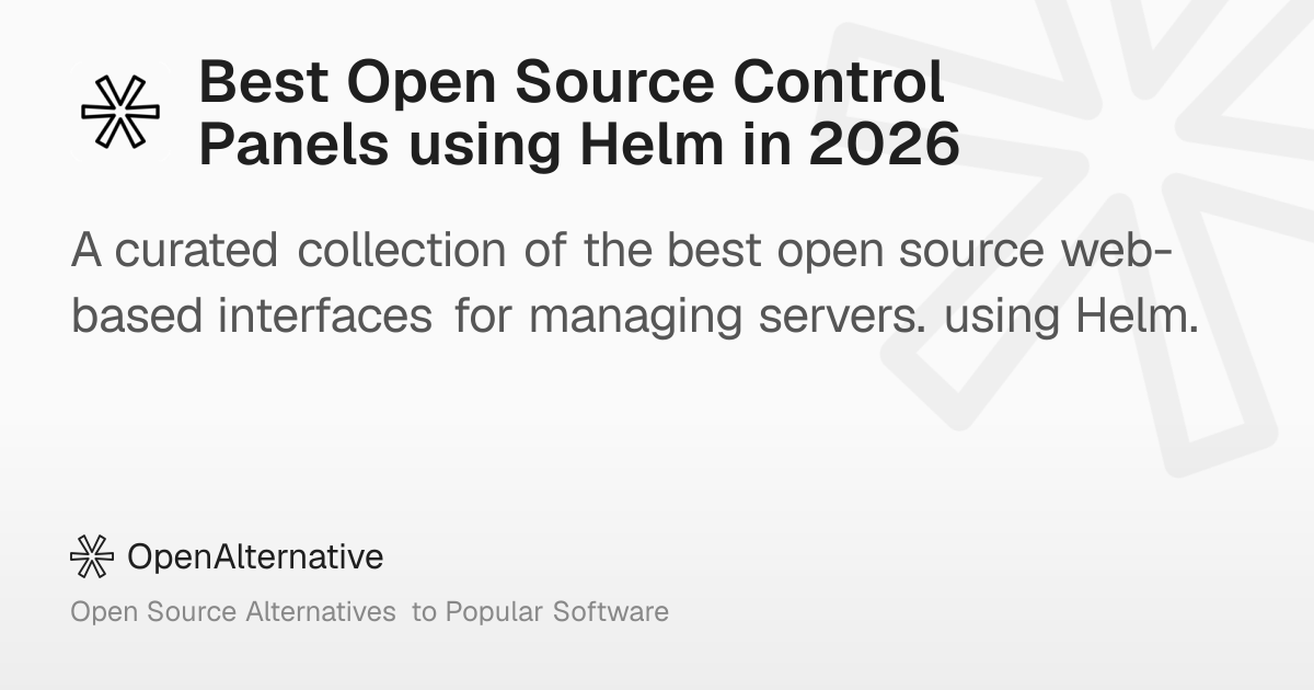 Best Open Source Control Panels using Helm in 2026