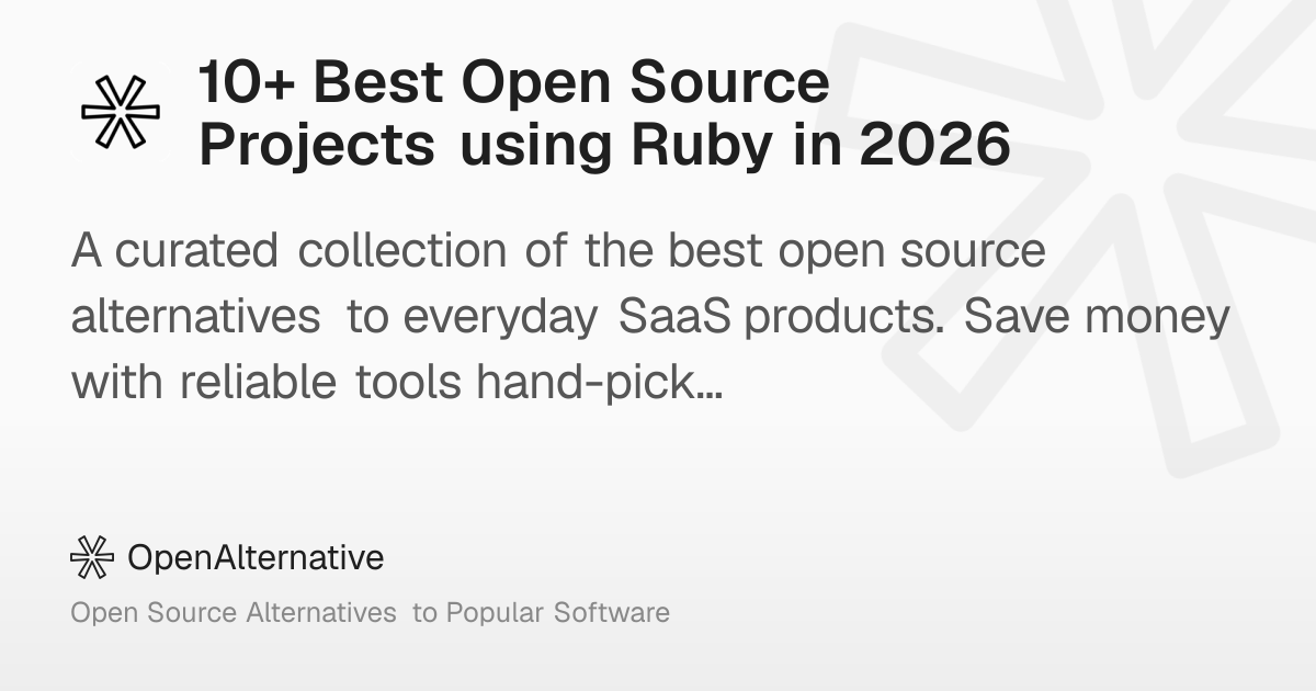 10+ Best Open Source Projects using Ruby in 2026