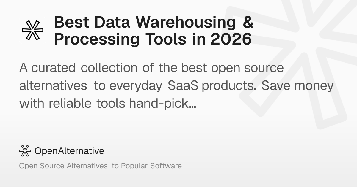 Best Data Warehousing & Processing Tools in 2026