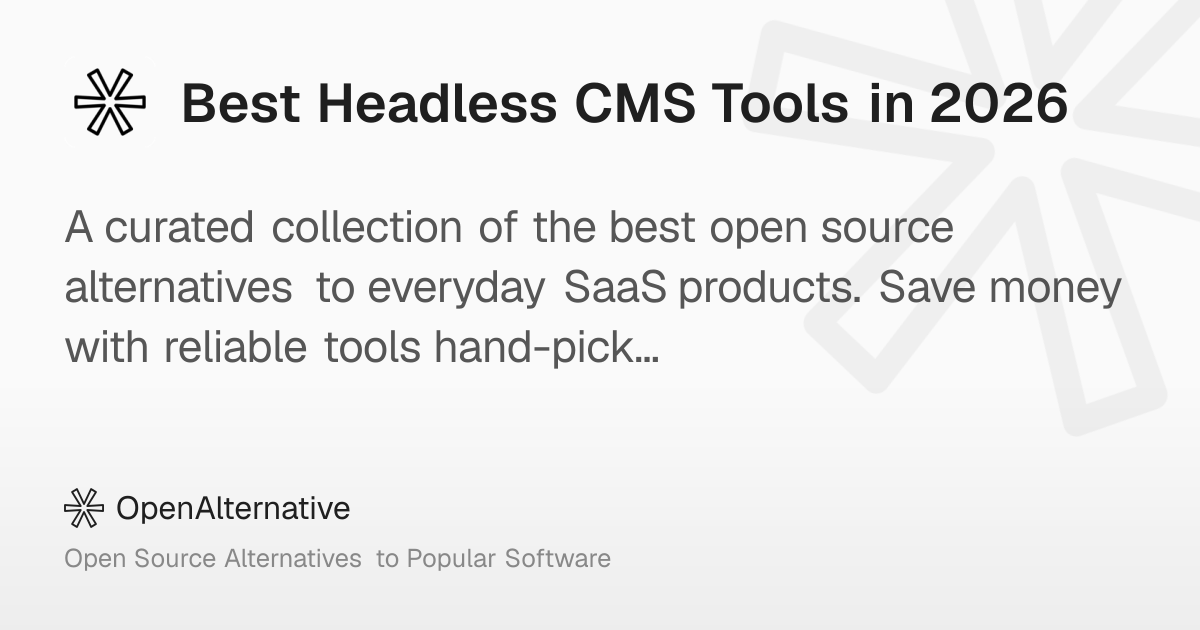 Best Headless CMS Tools in 2026