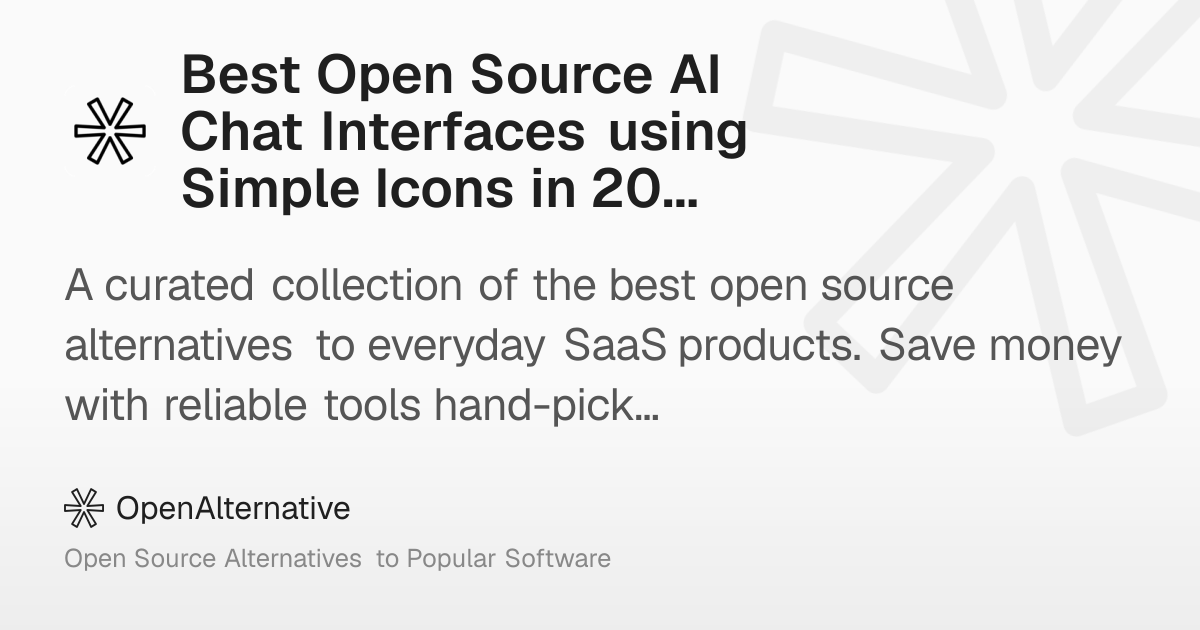 Best Open Source AI Chat Interfaces using Simple Icons in 2026
