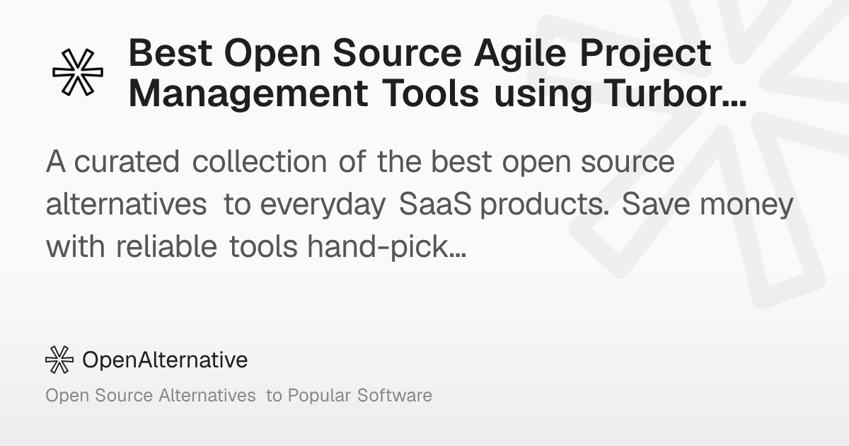 Best Open Source Agile Project Management Tools using Turborepo in 2026