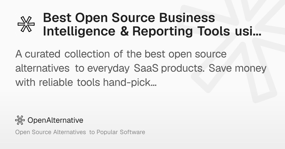 Best Open Source Business Intelligence & Reporting Tools using AWS in 2026