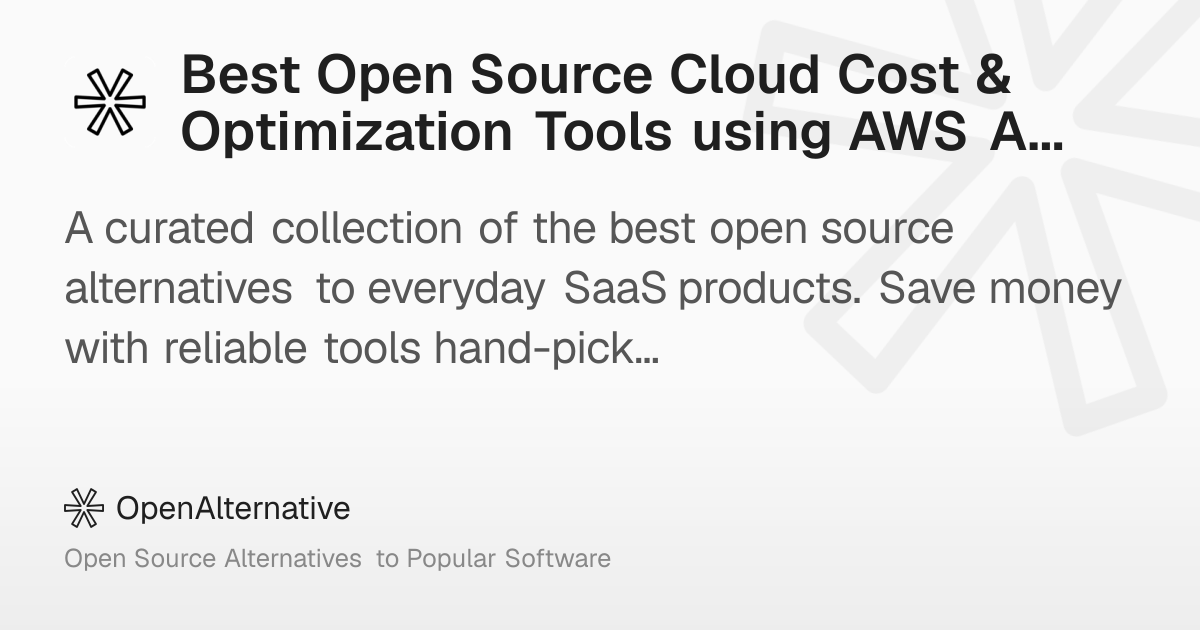 Best Open Source Cloud Cost & Optimization Tools using AWS Api Gateway ...