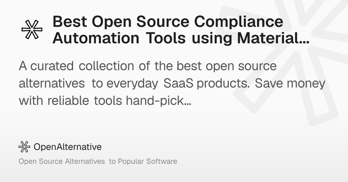 Best Open Source Compliance Automation Tools using Material UI in 2026