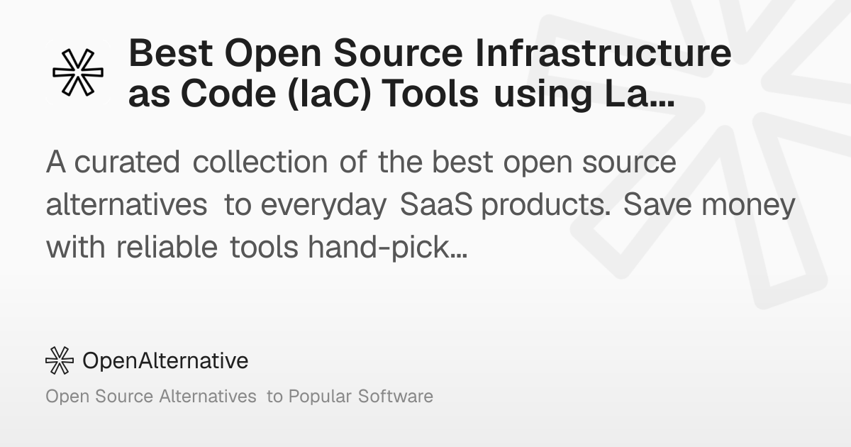 Best Open Source Infrastructure as Code (IaC) Tools using LaunchDarkly ...