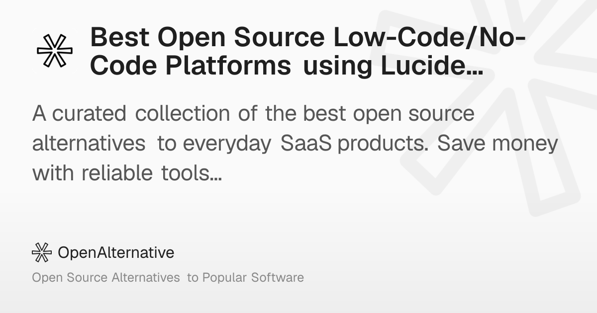 Best Open Source Low-Code/No-Code Platforms using Lucide Icons in 2026