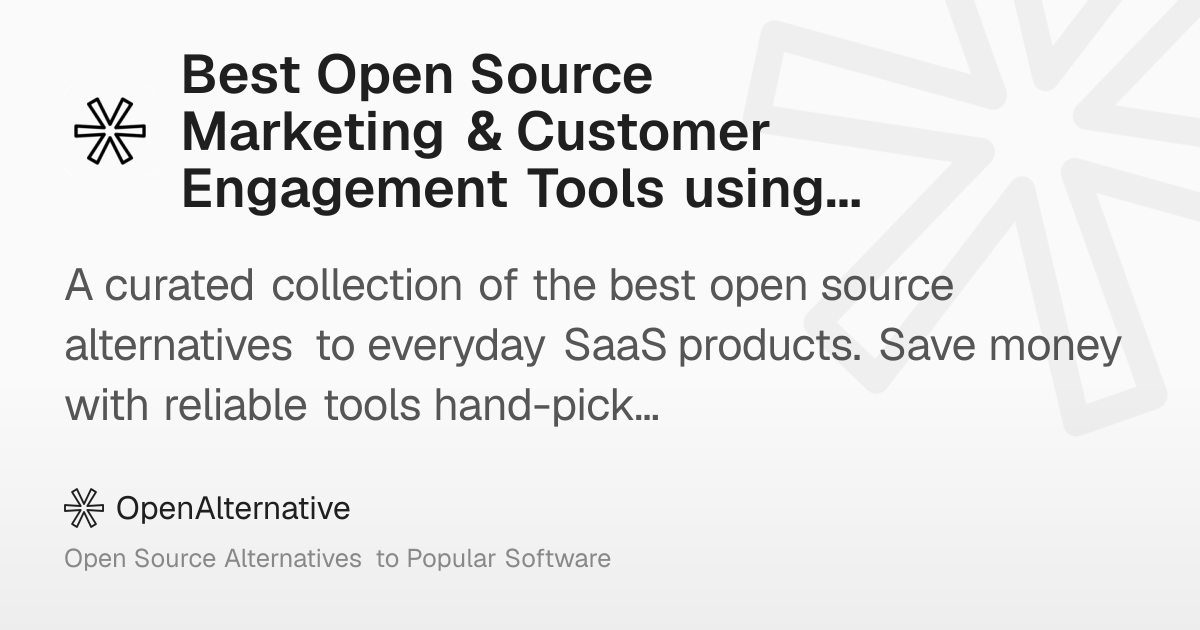 Best Open Source Marketing & Customer Engagement Tools using Radix ...