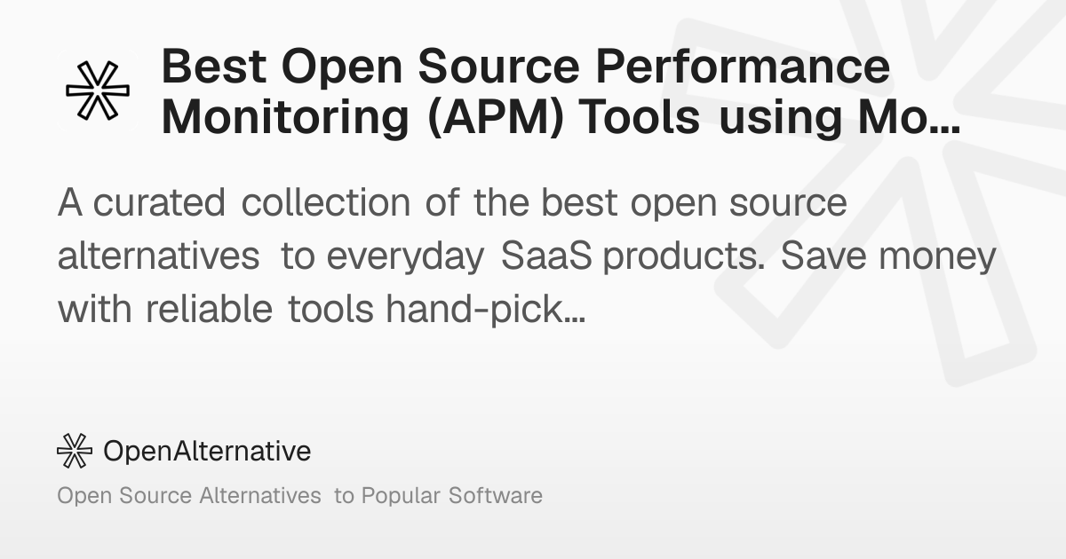 Best Open Source Performance Monitoring (APM) Tools using Monaco Editor ...