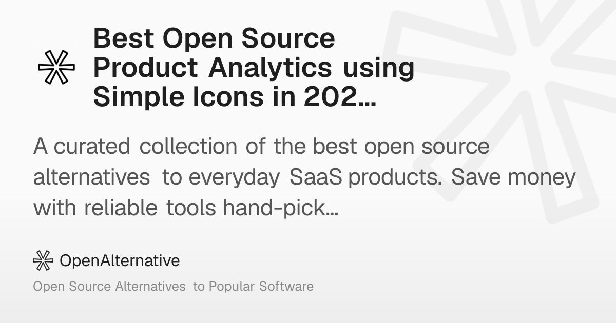 Best Open Source Product Analytics using Simple Icons in 2026