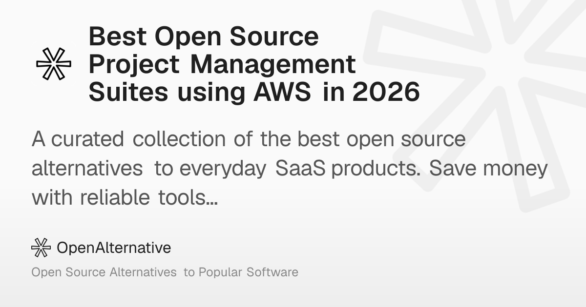 Best Open Source Project Management Suites using AWS in 2026