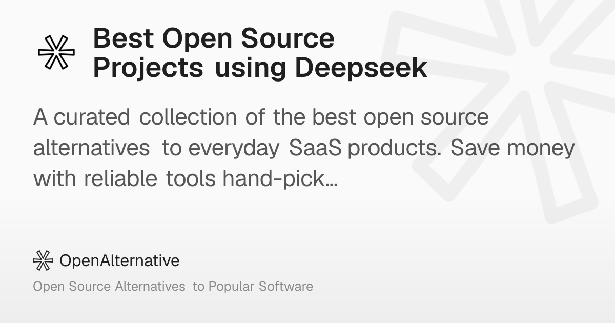 4 Best Open Source Projects using Deepseek in 2026