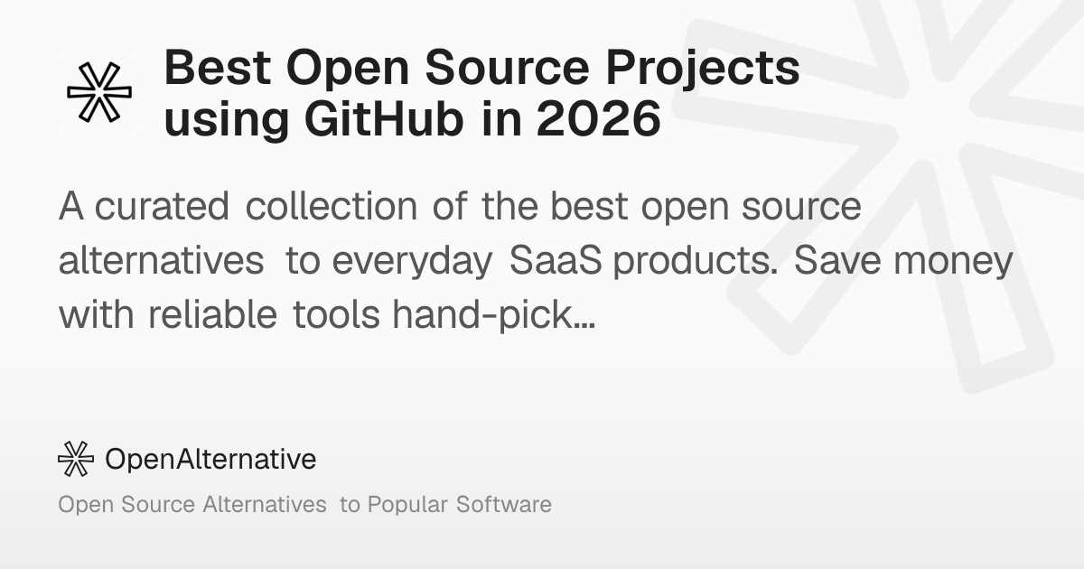 Best Open Source Projects using GitHub in 2026