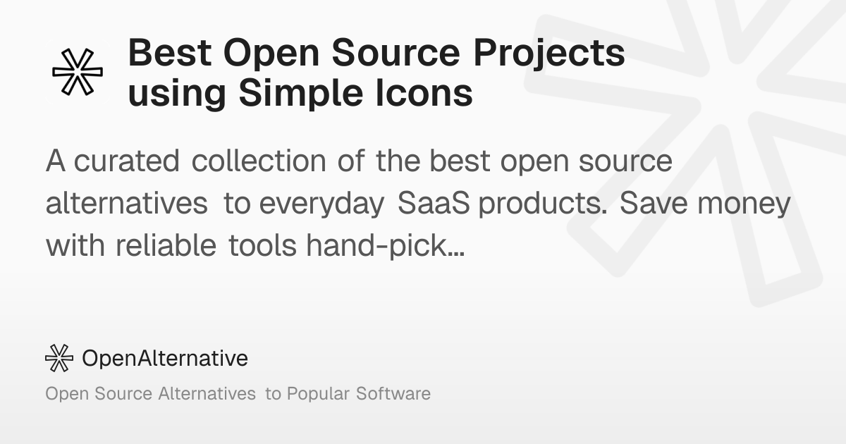 9 Best Open Source Projects using Simple Icons in 2025