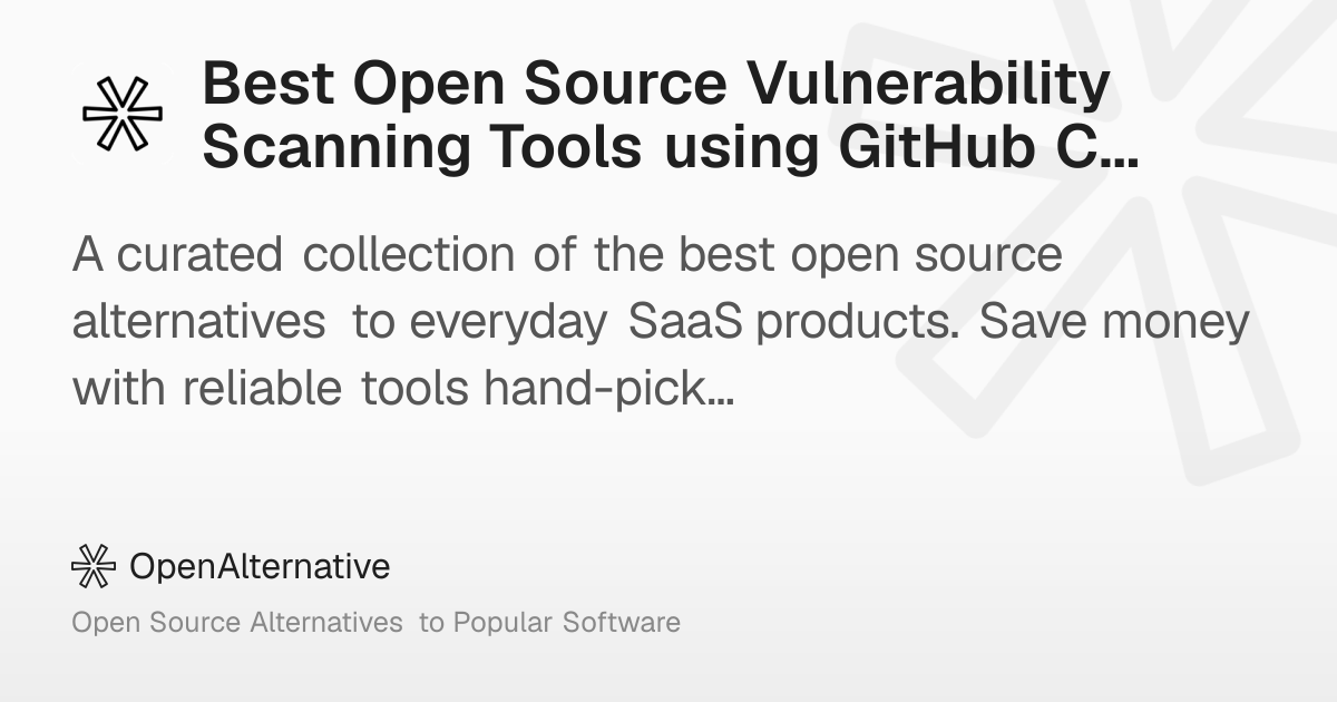 Best Open Source Vulnerability Scanning Tools using GitHub CodeQL in 2026