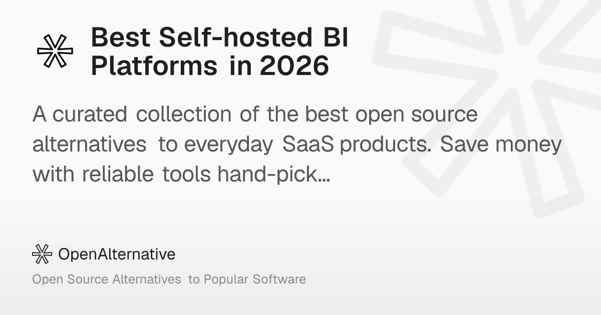 Best Self-hosted BI Platforms in 2026