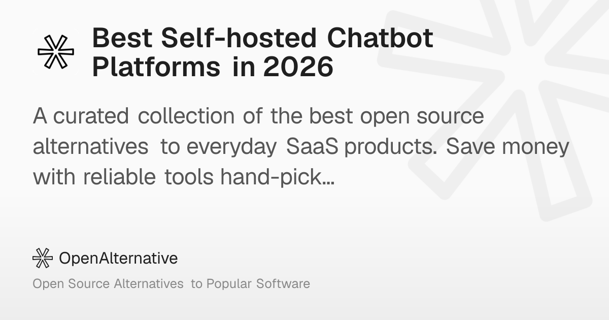 Best Self-hosted Chatbot Platforms in 2026