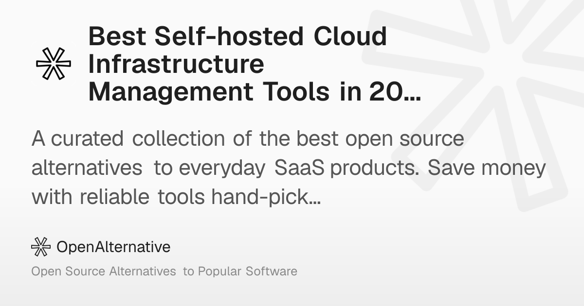 Best Self-hosted Cloud Infrastructure Management Tools in 2026