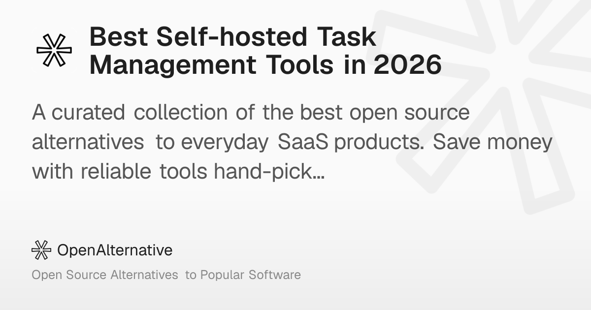 Best Self-hosted Task Management Tools in 2026