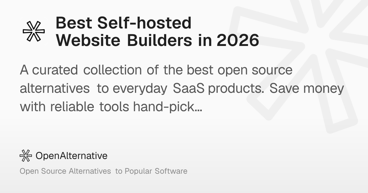 Best Self-hosted Website Builders in 2026