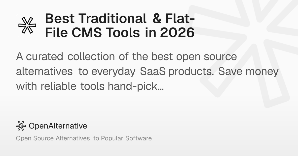 Best Traditional & Flat-File CMS Tools in 2026