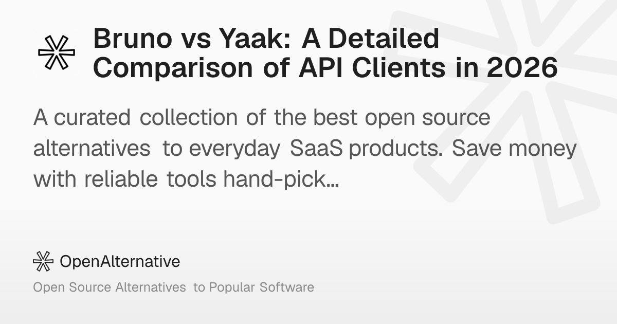 Bruno vs Yaak: A Detailed Comparison of API Clients in 2026