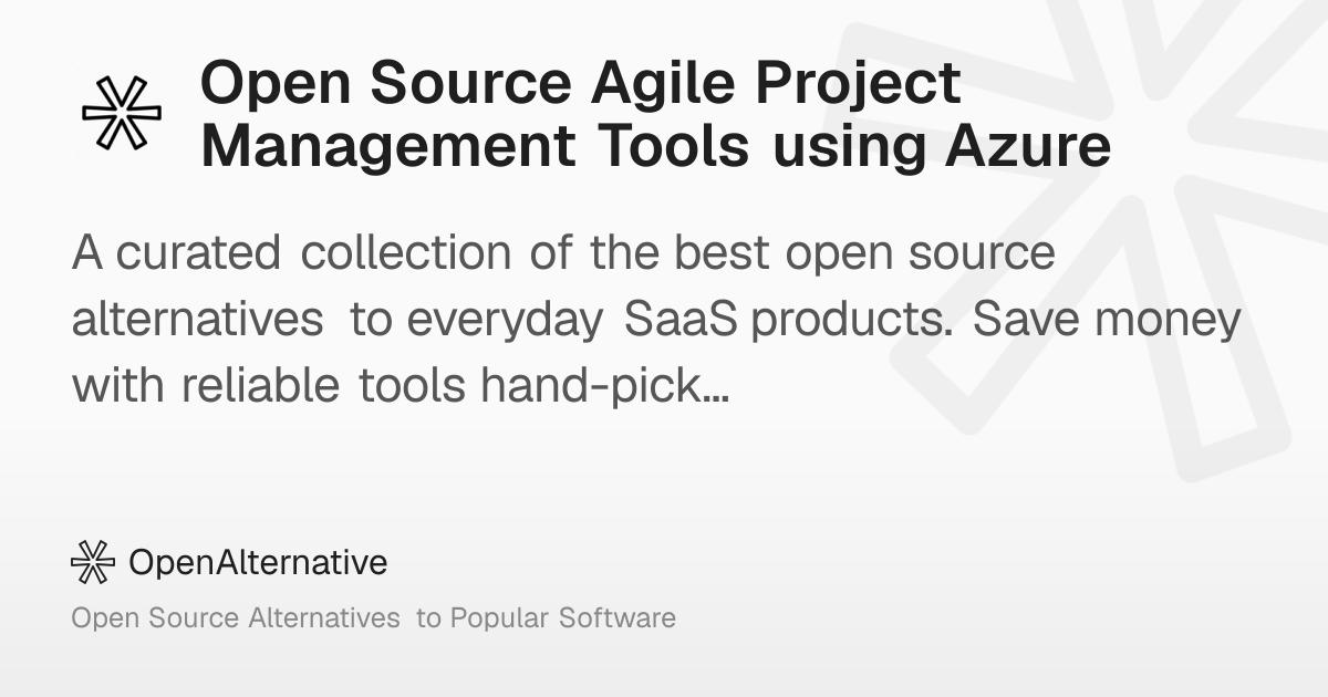 Best Open Source Agile Project Management Tools using Azure (2025)