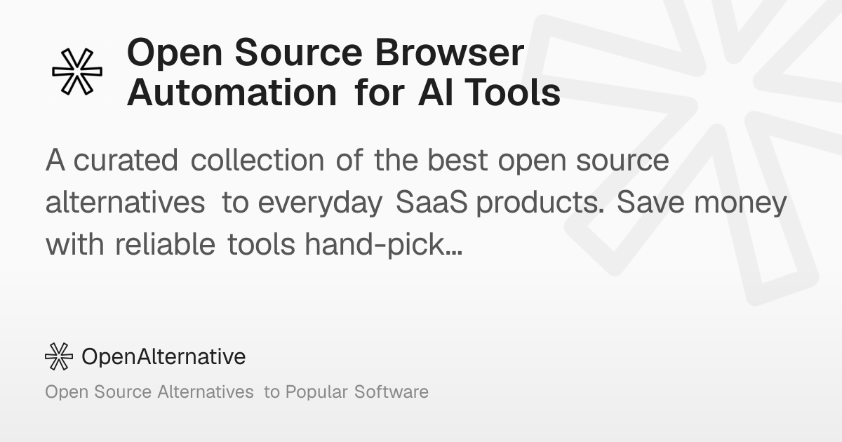 Best Open Source Browser Automation for AI Tools (2025)