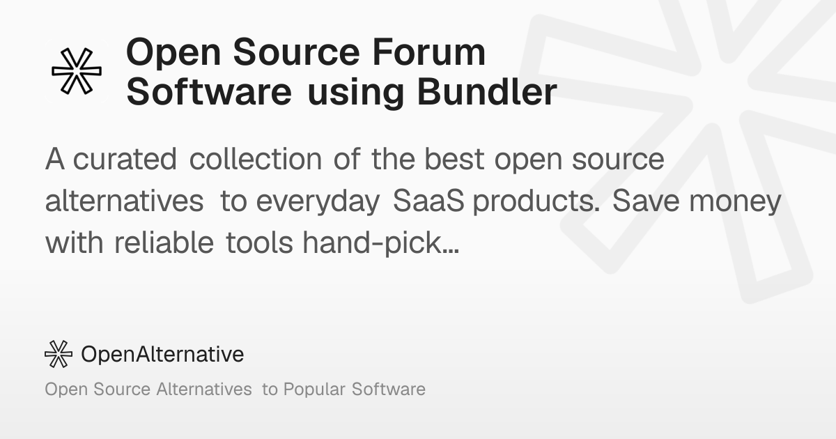 Best Open Source Forum Software using Bundler (2025)