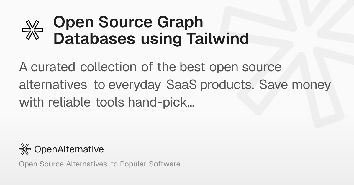 Best Open Source Graph Databases using Tailwind (2025)