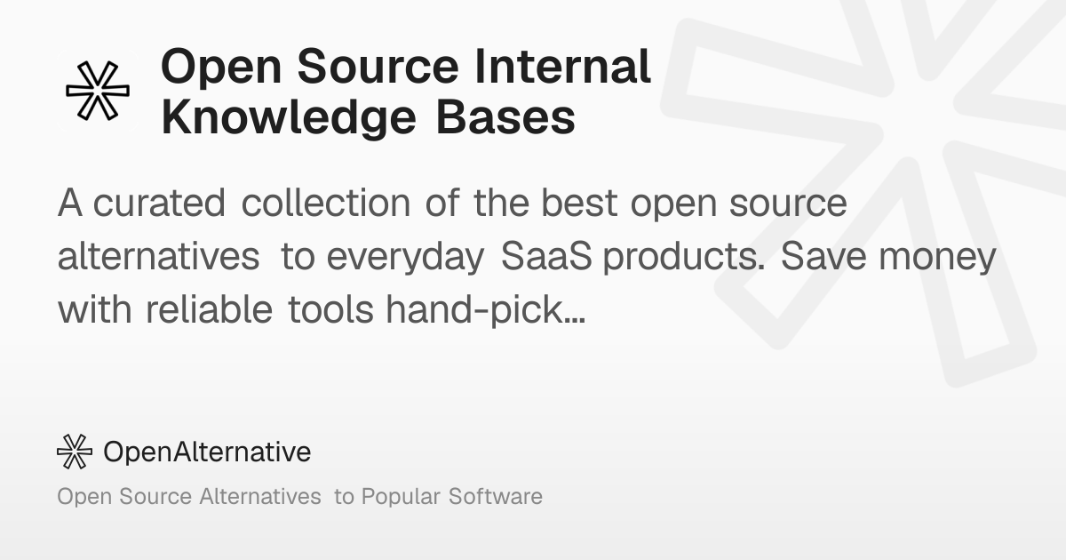 Best Open Source Internal Knowledge Bases (2025)
