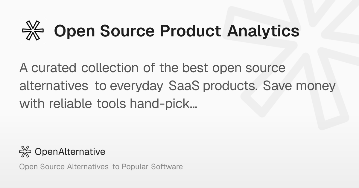 Best Open Source Product Analytics (2025)