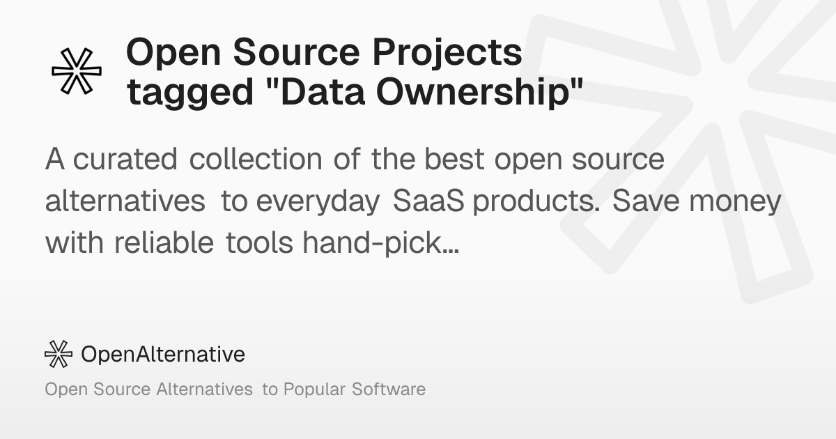 Open Source Projects tagged "Data Ownership"