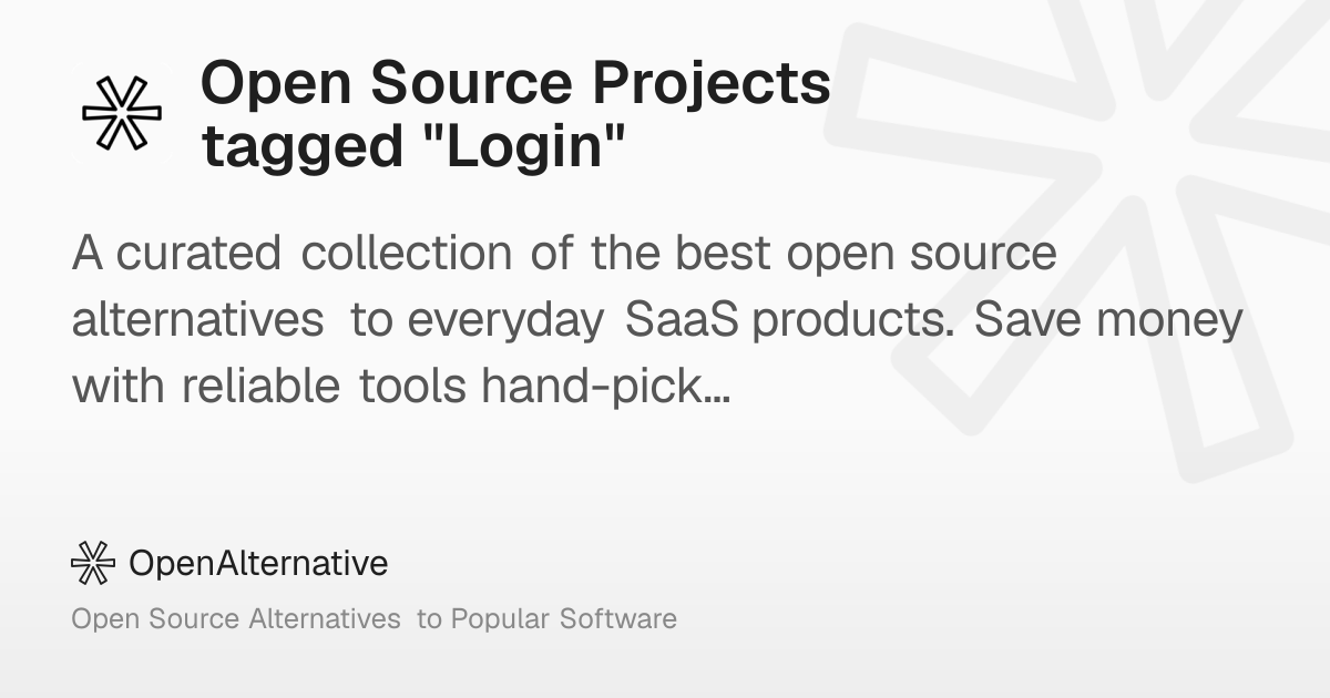 Open Source Projects tagged "Login"