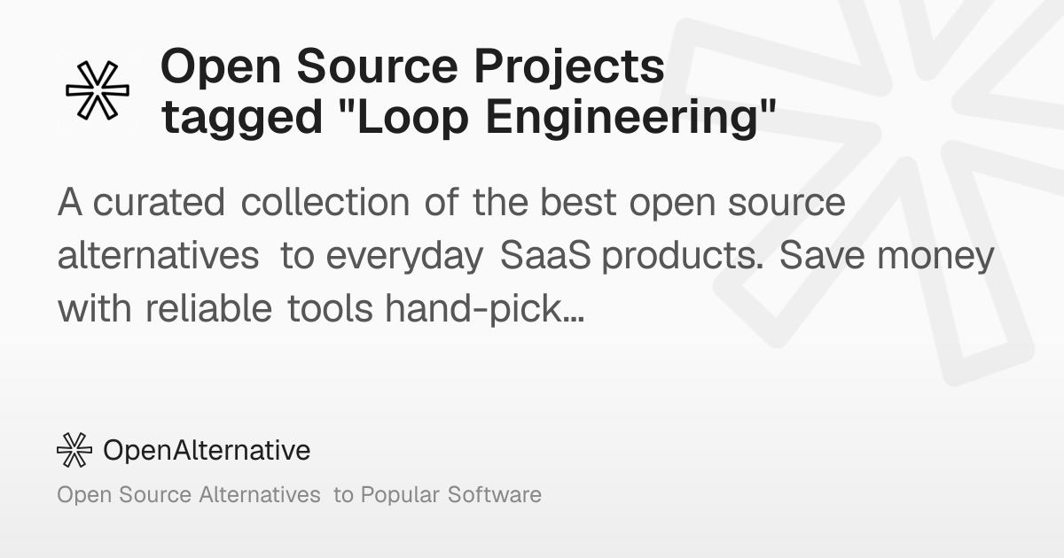 Open Source Projects tagged "Loop Engineering"