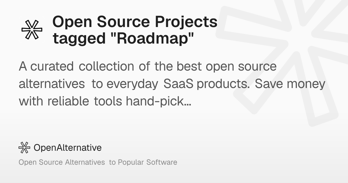 Open Source Projects tagged "Roadmap"