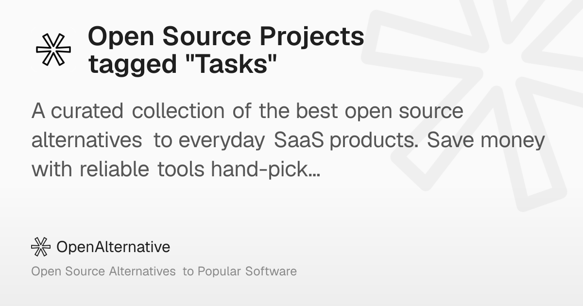 Open Source Projects tagged "Tasks"