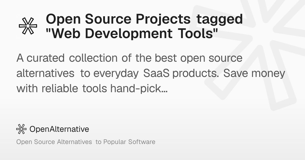 Open Source Projects tagged "Web Development Tools"