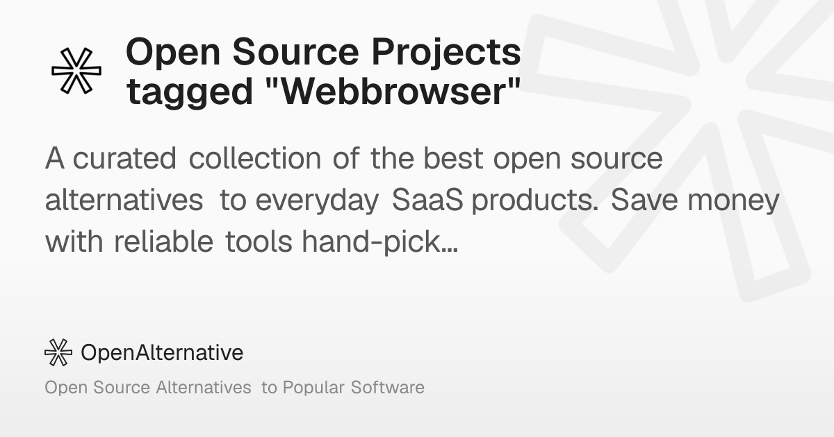 Open Source Projects tagged "Webbrowser"