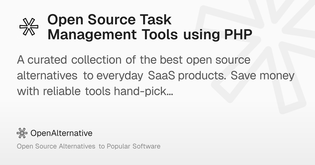 Best Open Source Task Management Tools using PHP (2026)