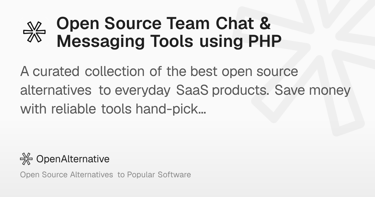 Best Open Source Team Chat & Messaging Tools using PHP (2025)