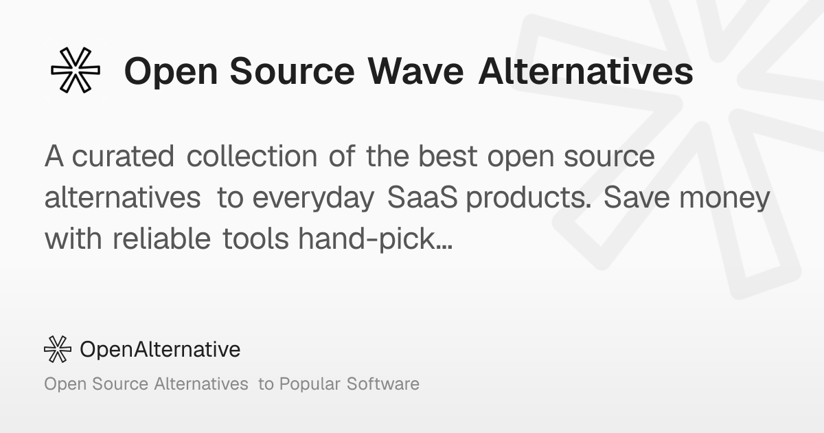 Best Open Source Wave Alternatives in 2026