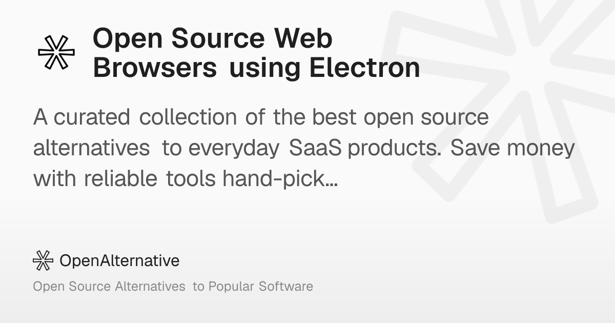 Best Open Source Web Browsers using Electron (2026)