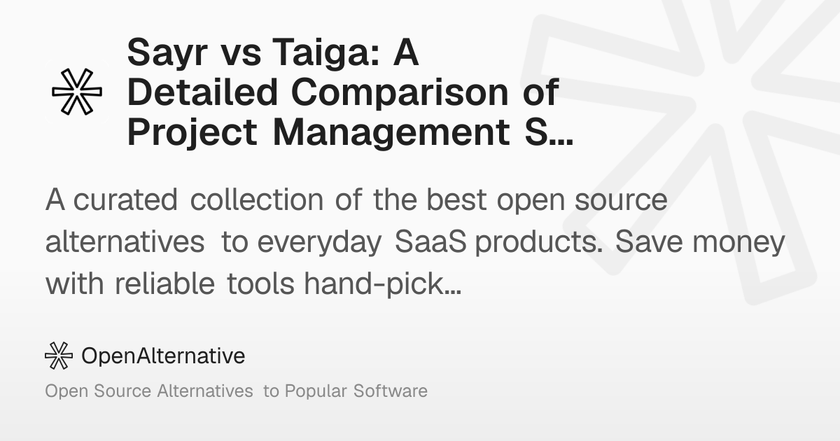 Sayr vs Taiga: A Detailed Comparison of Project Management Suites in 2026
