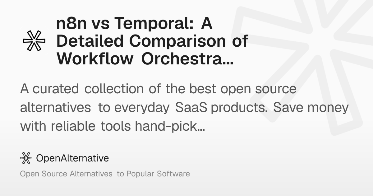 n8n vs Temporal: A Detailed Comparison of Workflow Orchestration Tools ...